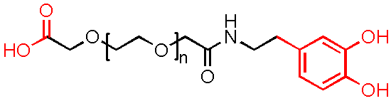 多巴胺和羧基修饰的PEG Dopamine-PEG-COOH，acid-PEG-Dopamine 定制合成_分子量_血管_生物