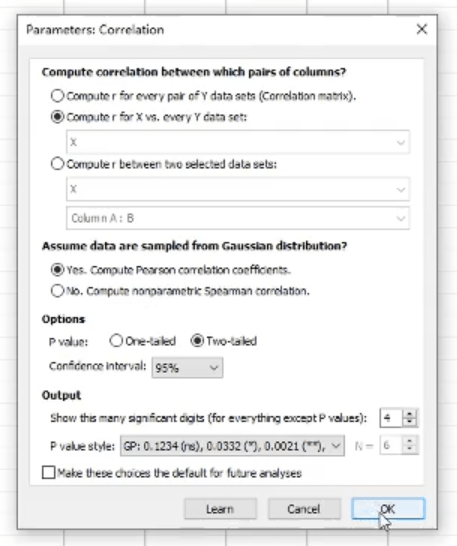 快速掌握GraphPad应用——相关性分析篇_进行_变量_图表