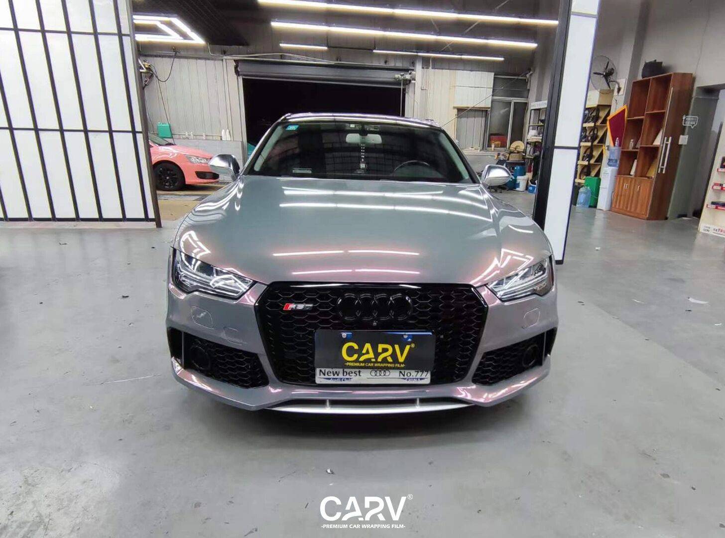 奥迪A7卡孚改色膜白金星空灰魅影，闪动出流光溢彩的星空效果_搜狐汽车_搜狐网