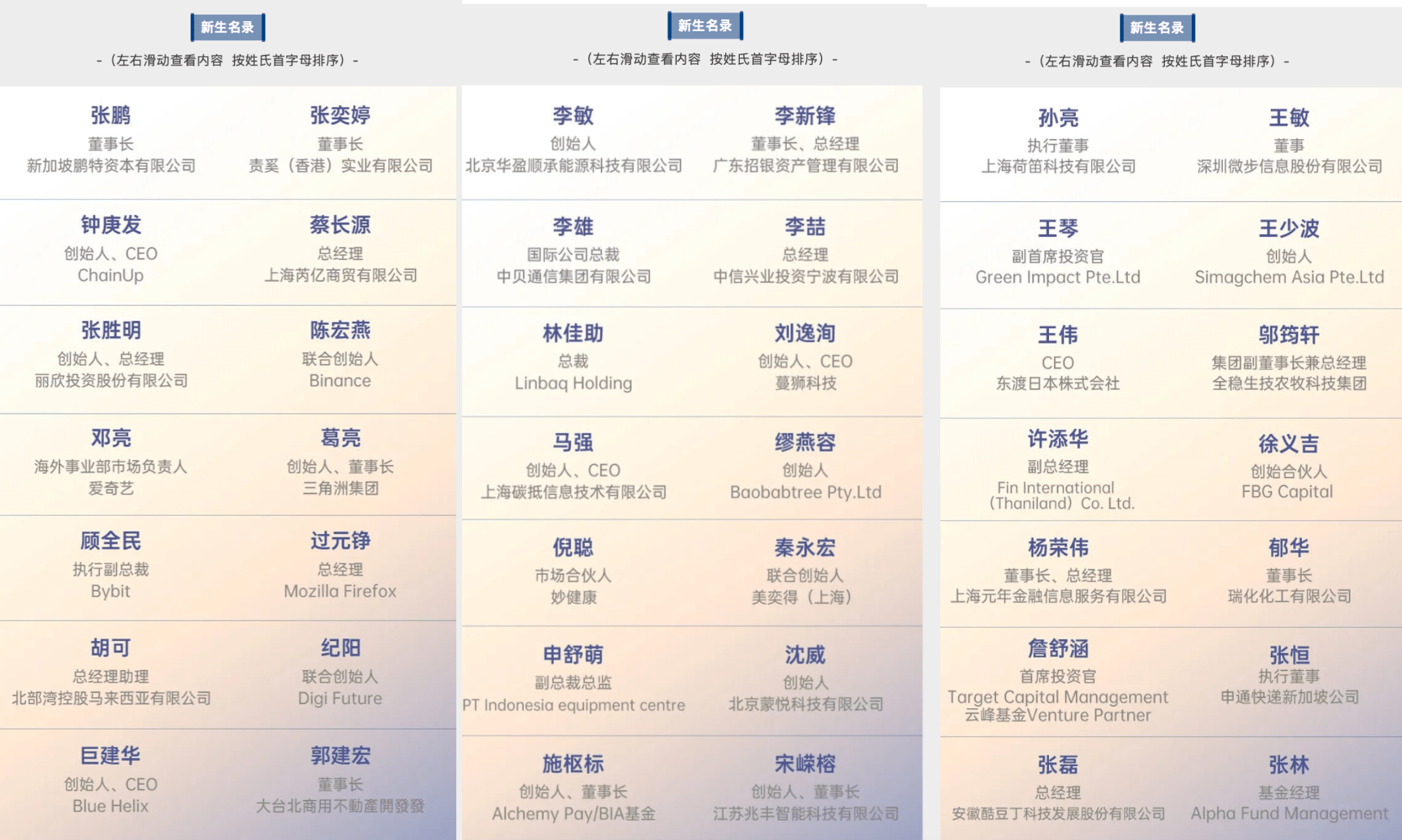 “币圈”高管扎堆新加坡高校念EMBA，新生名单现币核创始人巨建华、币安联合创始人陈宏燕、ChainUP创始人、Bybit高管等_加密_交易所_货币