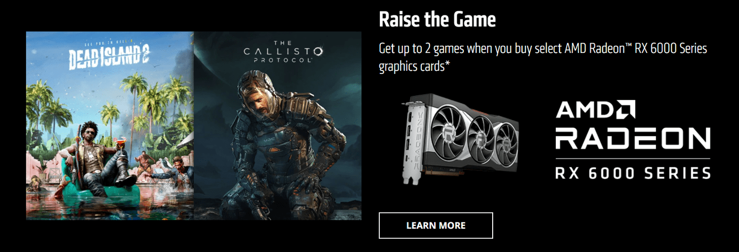 AMD：买上代 RX 6000 系列显卡送《死亡岛 2》和《木卫四协议》_Radeon_活动_游戏