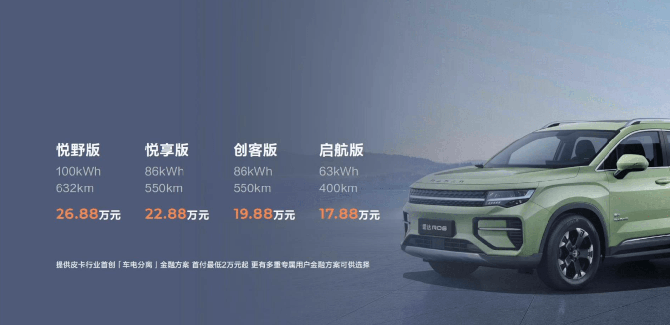 最大续航里程632km 雷达RD6正式上市_搜狐汽车_搜狐网