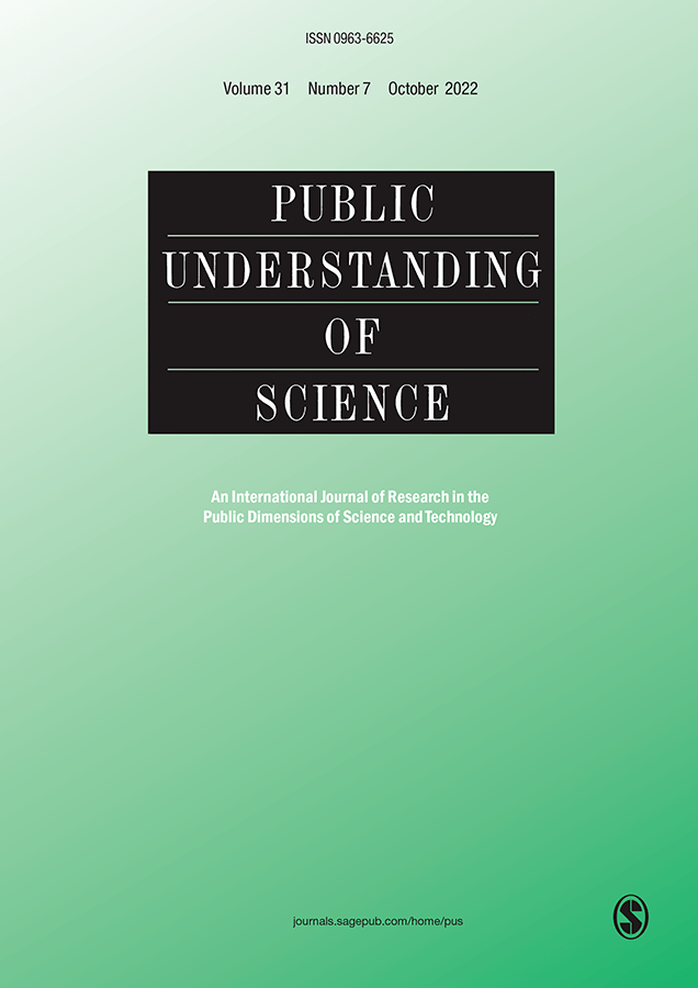 【出版】Public Understanding of Science：2022年第7期_信箱