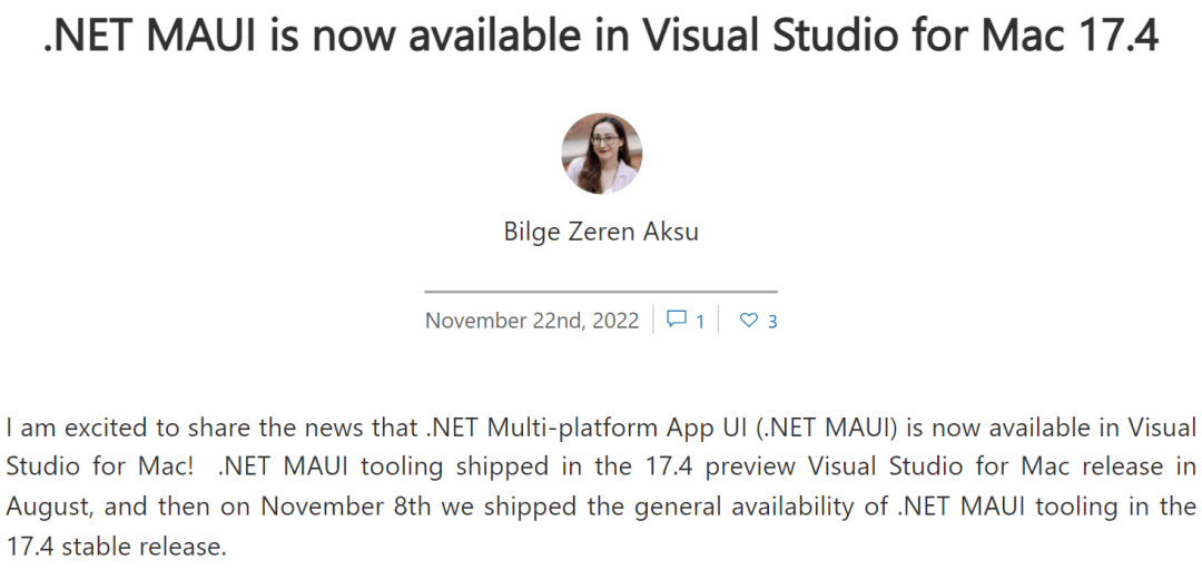 .NET MAUI正式支持 Visual Studio for Mac 17.4中使用_应用_项目_运行
