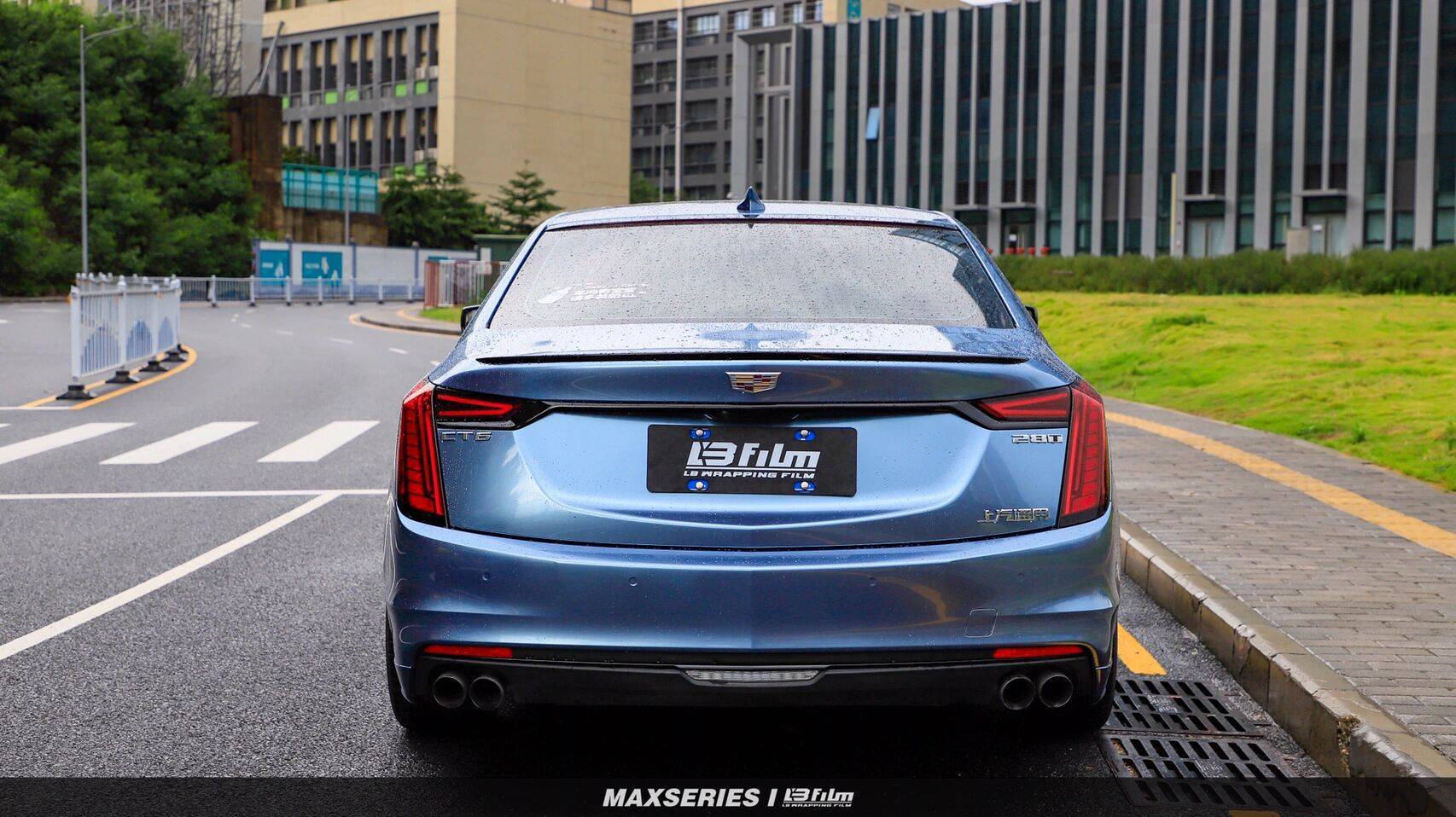 凯迪拉克CT6-LB改色膜液态金属钨蓝，沉稳大气_搜狐汽车_搜狐网