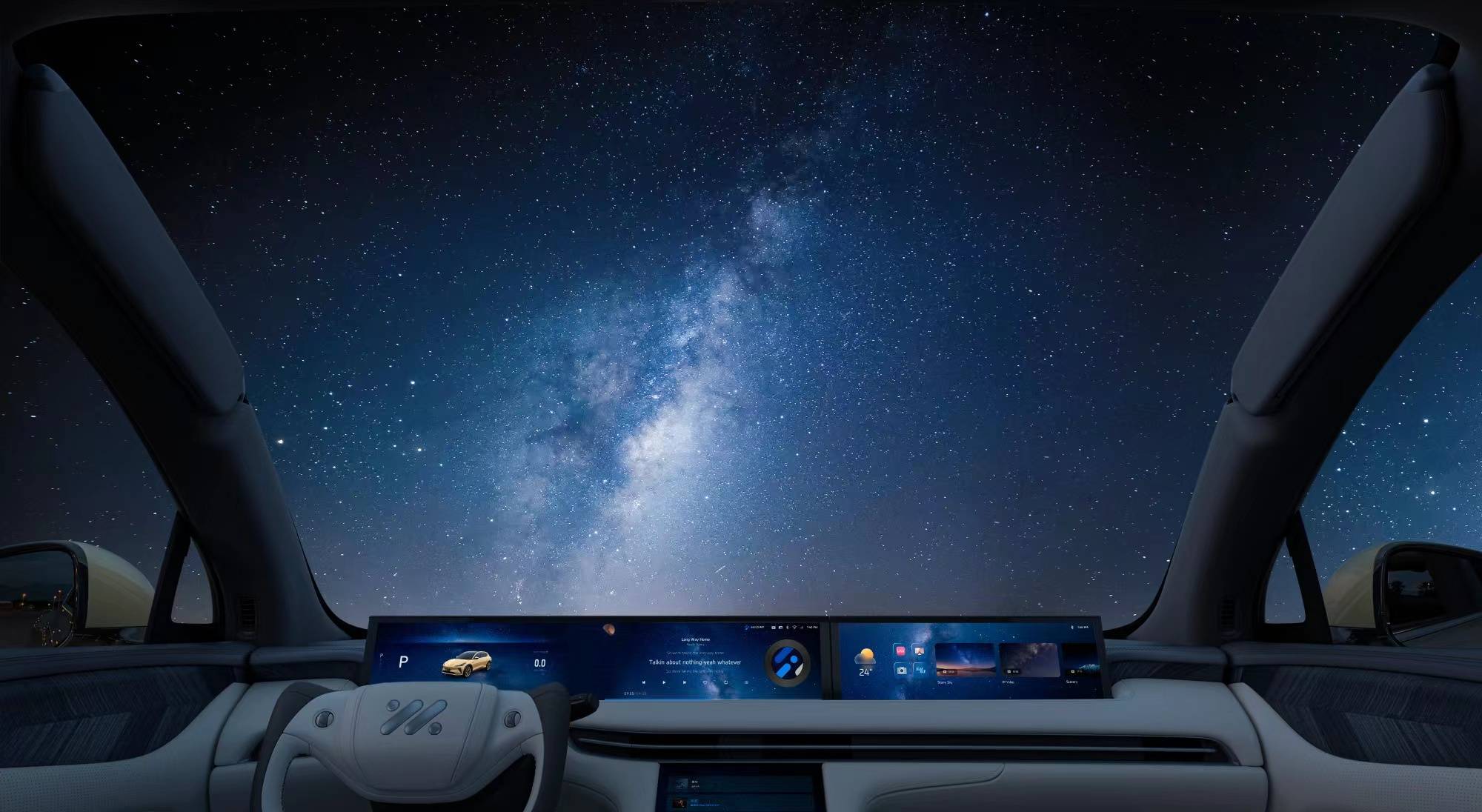 贯穿大屏+半幅方向盘，智己LS7的科技感又提升了一个档次？_搜狐汽车_搜狐网