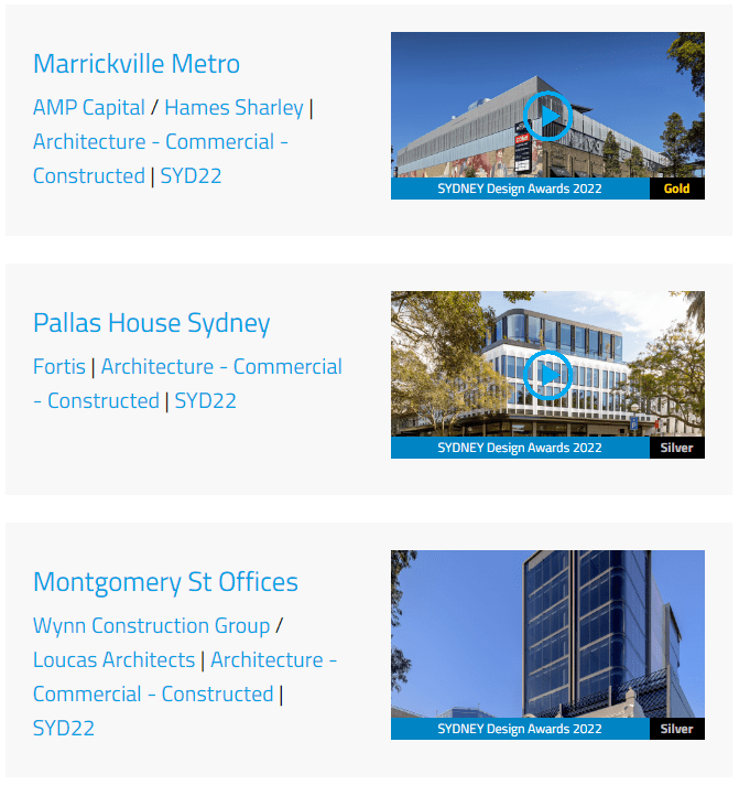 2022 SYDNEY DESIGN AWARDS 悉尼设计奖结果回顾_建筑_等奖项_国际