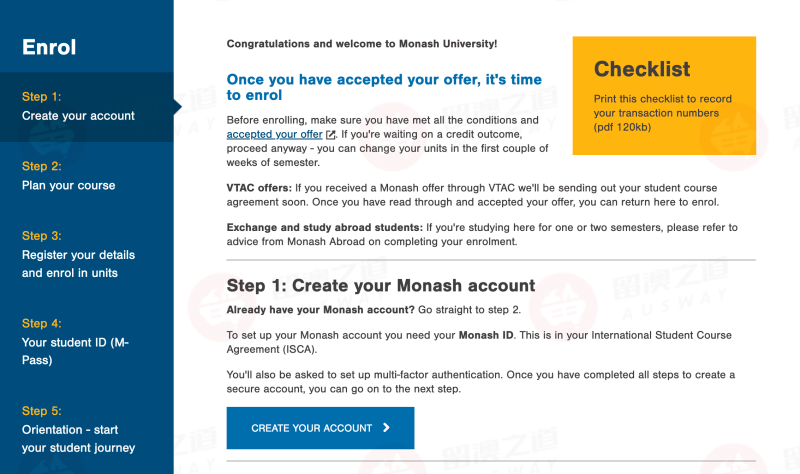 2023学年Monash新生开学必备手册！如何注册？如何选课？_课程_步骤_账号