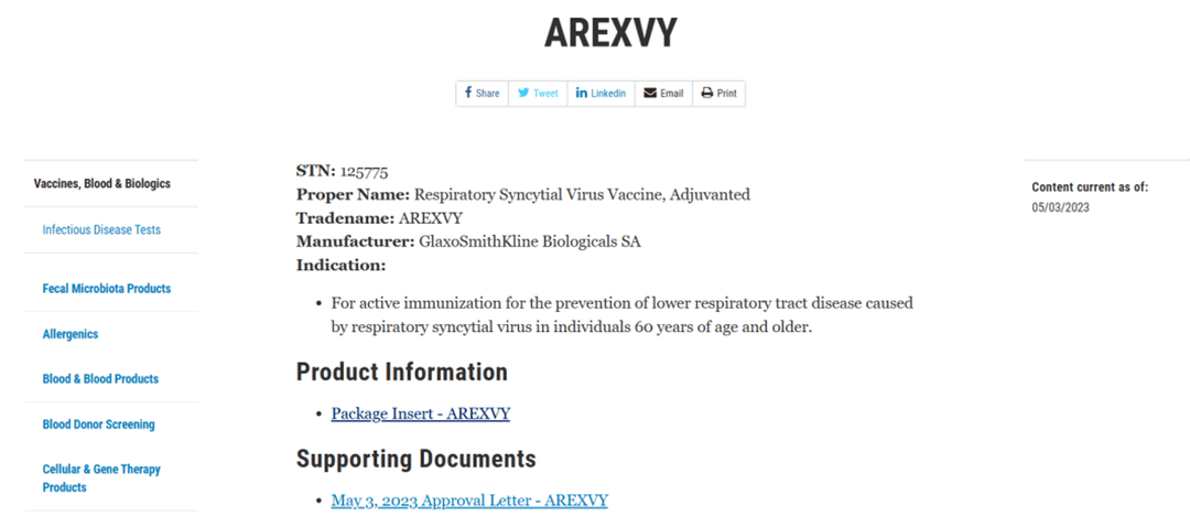 RSV患者福音！全球首个疫苗获批_Arexvy_接种_安全性
