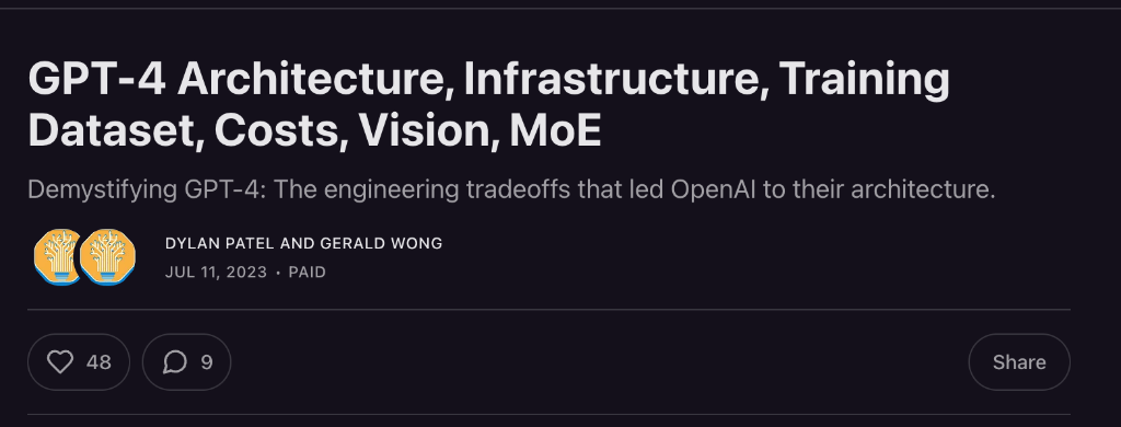 GPT-4“终极大揭秘”：1.8万亿巨量参数、训练一次6300万美元！_OpenAI_模型_成本