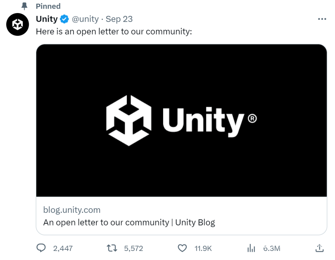 Unity收费新规始末：从头部引擎到年度混蛋，仅用11天_游戏_开发_官方
