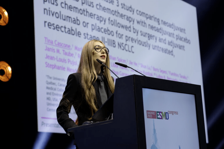 ESMO现场速递丨CheckMate 77T数据支持可切除NSCLC患者接受围术期纳武利尤单抗治疗_辅助_试验_化疗