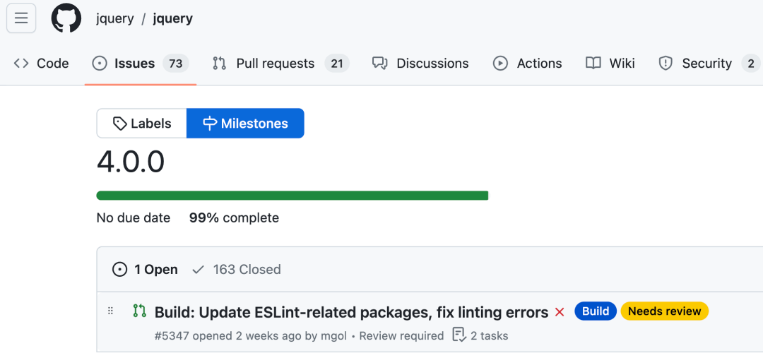 jQuery 4.0，开发进度已完成99%_内容_GitHub_相关