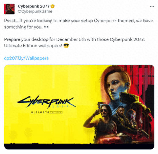 CDPR分享《2077终极版》主题壁纸：游戏封面同款_赛博_朋克_Logo