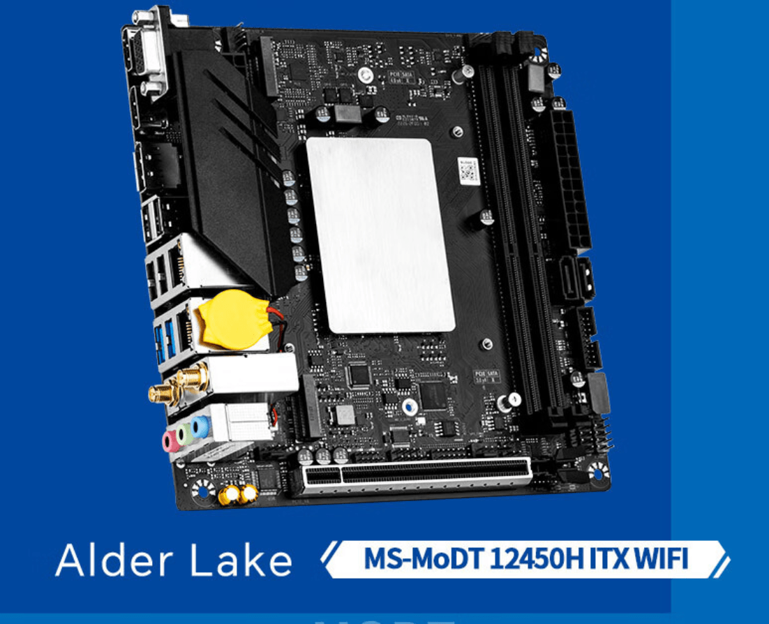 铭瑄推出MS-MoDT ITX 主板：板载 i5-12450H/双网口，1399 元_支持_规格_接口