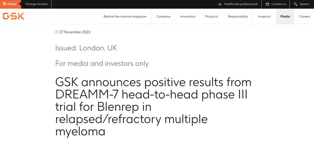 GSK 撤市的这款 ADC，即将涅槃重生？_Blenrep_临床_患者