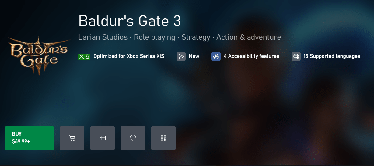 TGA 2023 年度最佳游戏，《博德之门 3》Xbox Series X/S 版发售_支持_人民币_售价